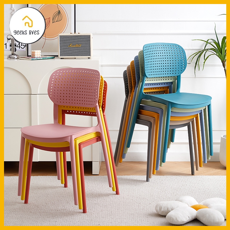 Nordic Horn Chair Plastic Chair Cafe Chair Dining chair study chair ...