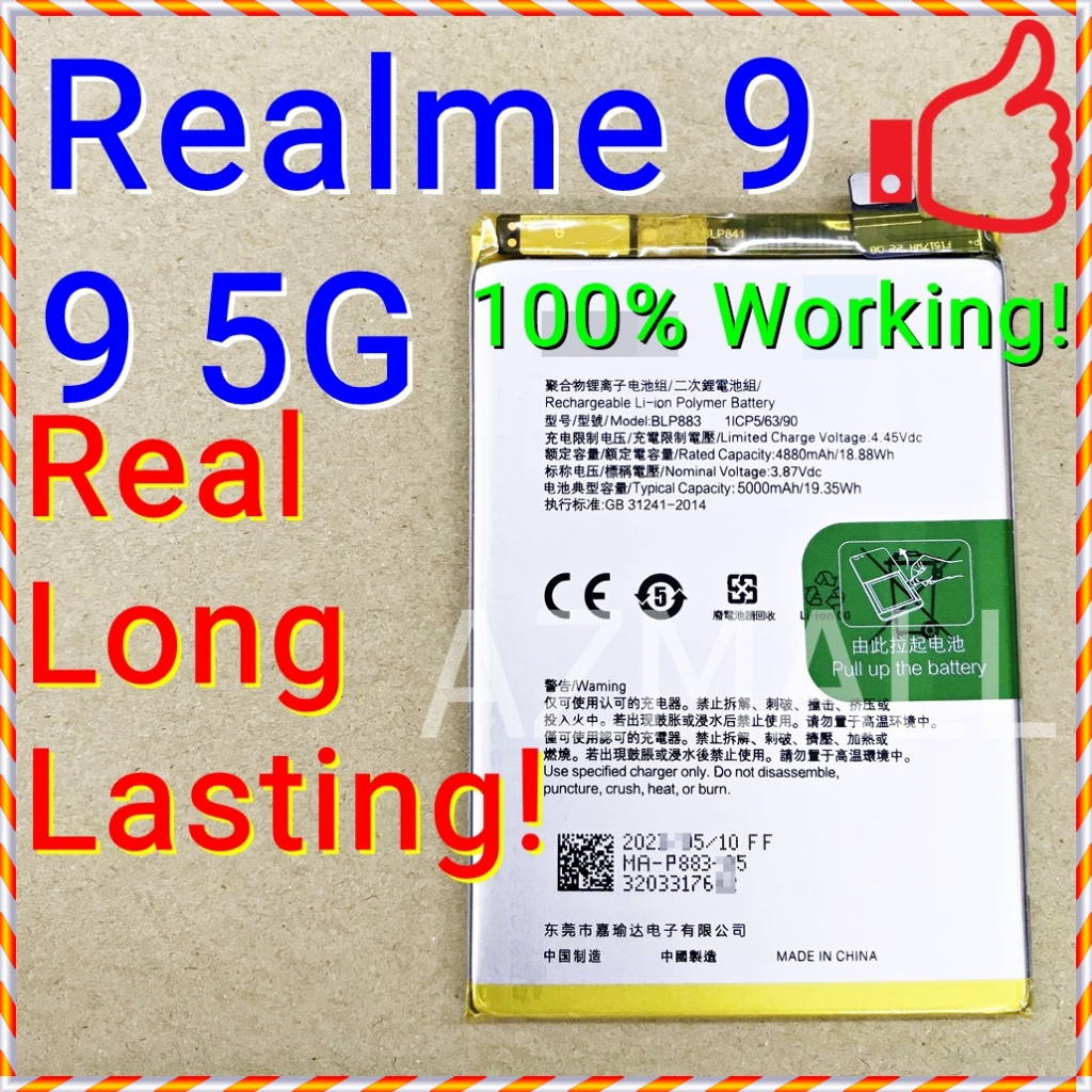 (33W Fast Charge) NEW ORI Long Lasting Stable Battery BLP883 /BLP909 ...