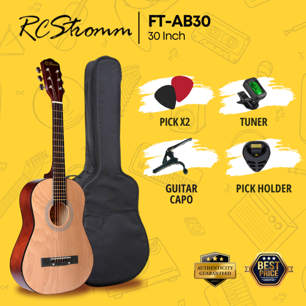 ZETA Series 30 inch Beginner Acoustic Guitar (with Truss Rod) - FT-AB30 ...