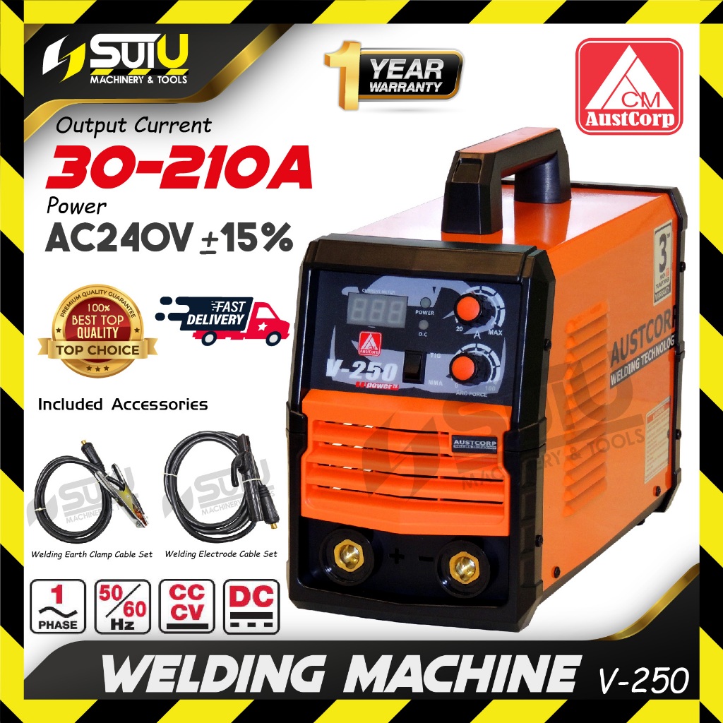 【NEW】AUSTCORP V-250 / V250 Welding Machine / Mesin Kimpalan 30-210A ...