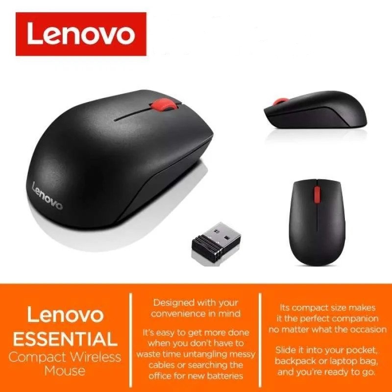 Lenovo Essential Compact Wireless Mouse | Shopee Malaysia