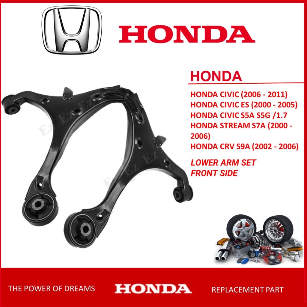 FRONT LOWER ARM SET FOR HONDA CIVIC ES S5A S5G 1.7 STREAM S7A 2000 ...