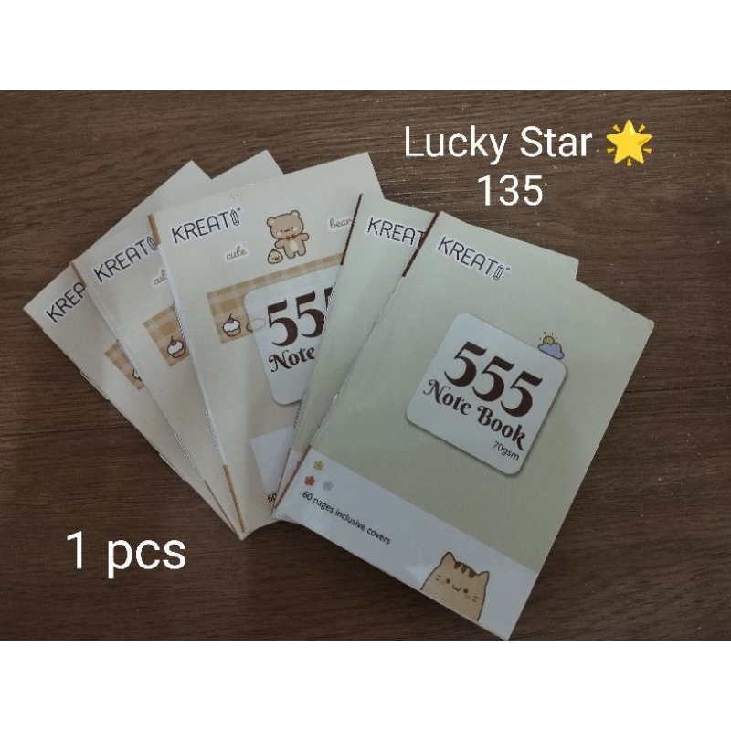 555 Note Book 60 pages / 1pcs / Random Colour (Ready Stock) | Shopee ...
