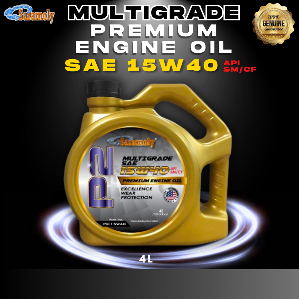Saramoly P2 Multigrade SAE 15W40 API SM/CF / 15W-40 Motor Oil Minyak ...