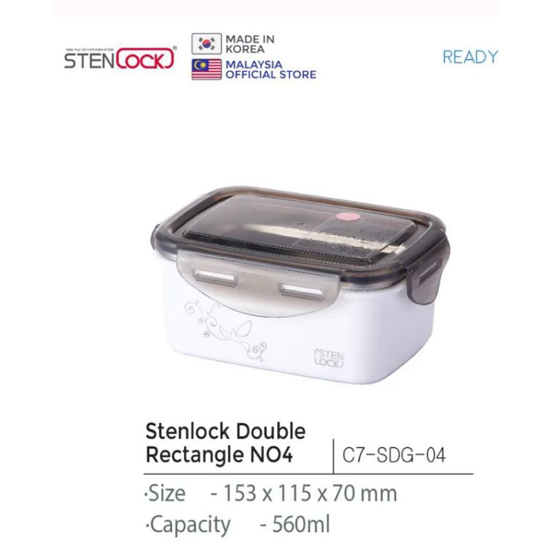 Stenlock Double Rectangle NO4 - 560ML | Shopee Malaysia