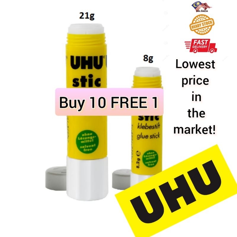 {Buy 10 FREE 1} UHU Stic / Glue Stick 8.2G / 21G UHU GAM | Shopee Malaysia