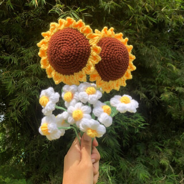 1pcs Crochet Flower/ Sunflower/ Gift | Shopee Malaysia