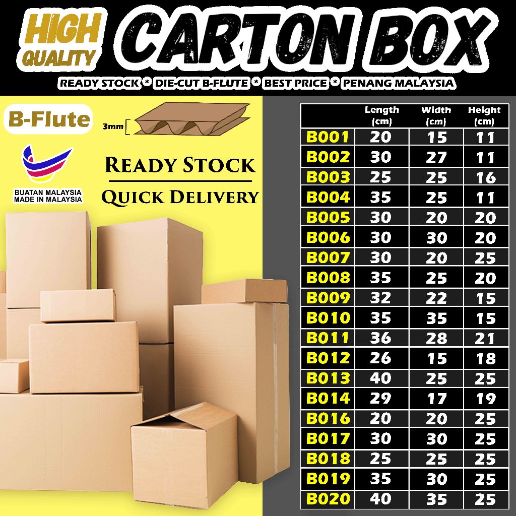 Kotak Karton Packaging Box B Series Carton Box Packing Box Paper Boxes ...