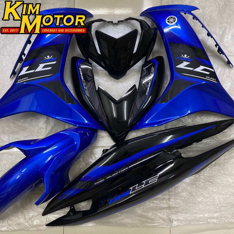 COVERSET LC V8 ORIGINAL VELOZI STANDART DESIGN BLUE BLACK BIRU HITAM ...