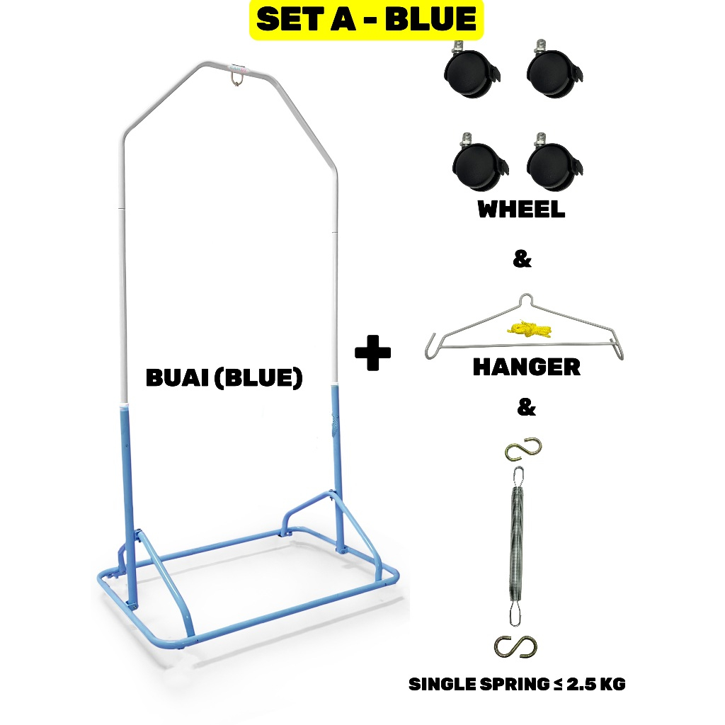CANDY FOLDABLE BASE SPRING COT RACK BABY CRADLE STAND FULL SET AYUNAN ...