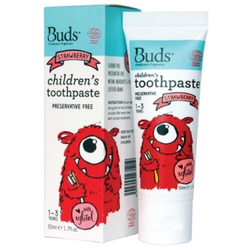 Buds Children Toothpaste Xylitol Strawberry 50g (1-3 Years +) | Shopee ...
