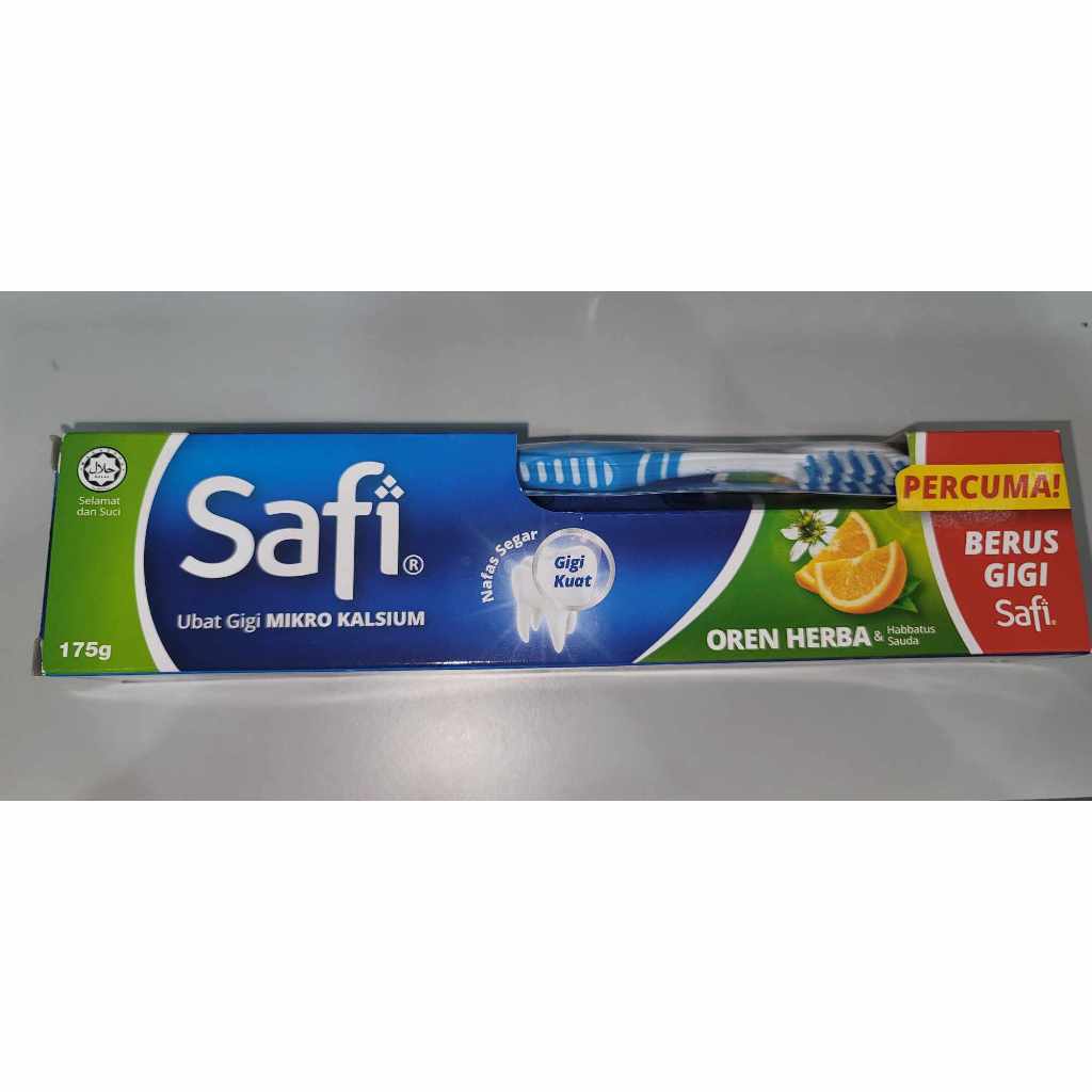 Free Berus Gigi Safi SAFI Ubat Gigi Oren Herb & Habbatus Sauda - 175g ...