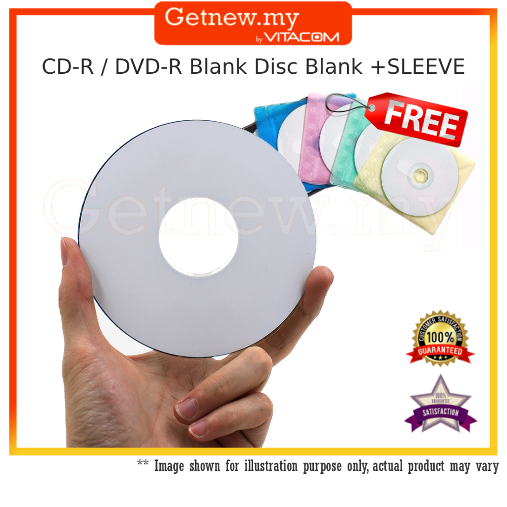 CD-R / DVD-R Blank Disc Blank +Cover 700MB / 4.7GB (Recordable ...