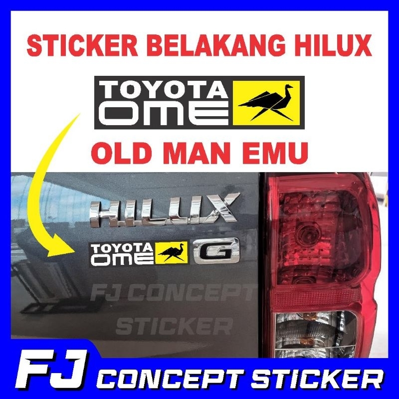 OLD MAN EMU CAR STICKER FOR TOYOTA | Shopee Malaysia