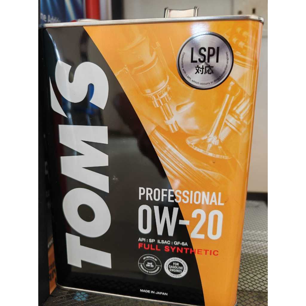 TOM'S Professional 0W20 Fully Synthetics Engine Oil (4L) | Shopee Malaysia