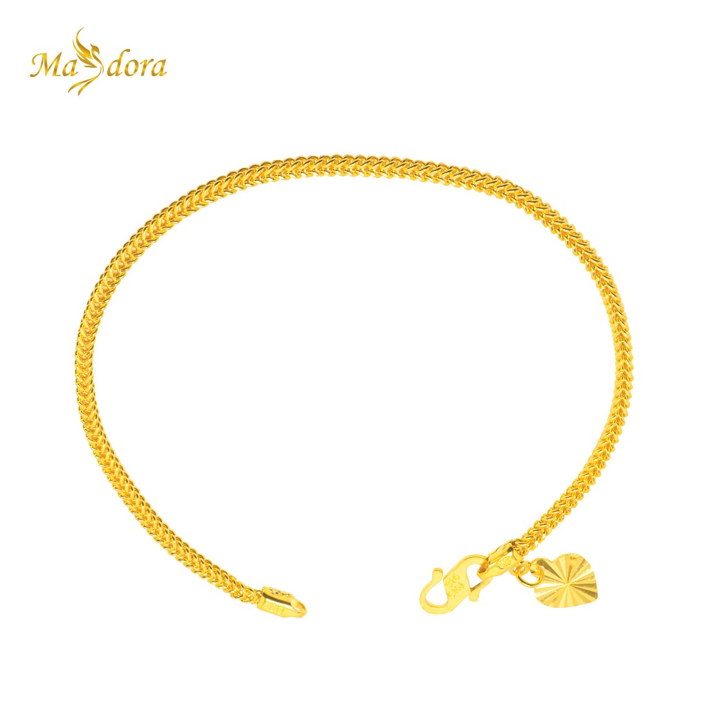 MASDORA 916 Gold Bracelet Rantai Tangan Emas ~ Fox Chain Polo (EMAS 916 ...