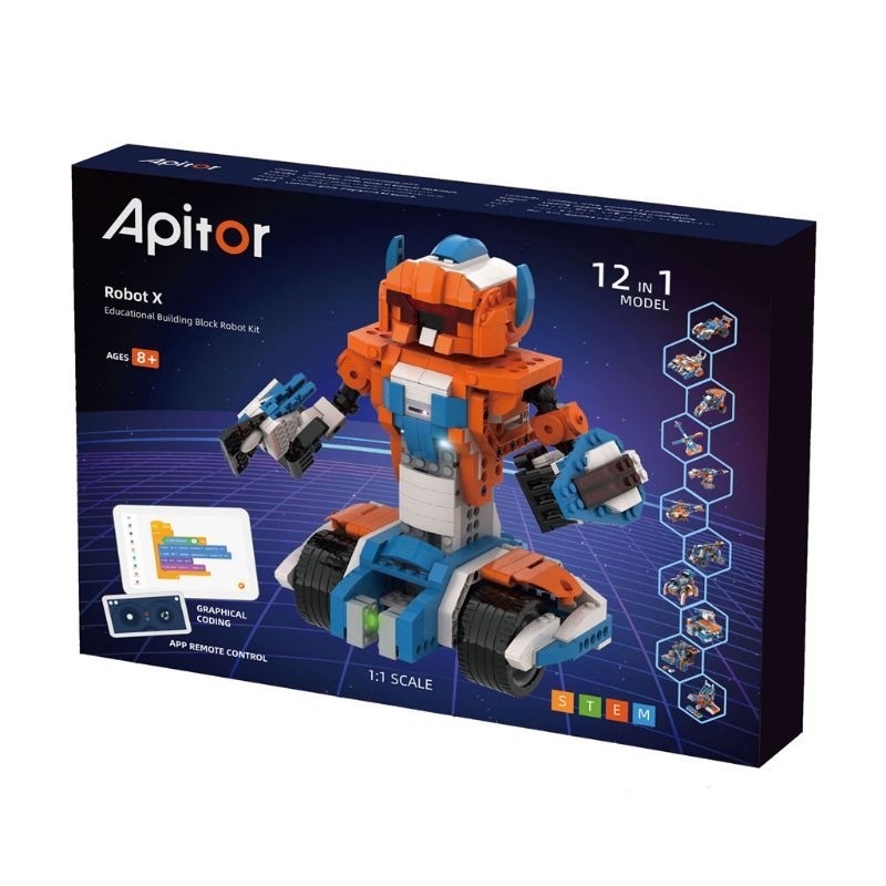 Apitor Robot X STEM Education DIY 12-in-1 Programmable Robot kit | Shopee Malaysia