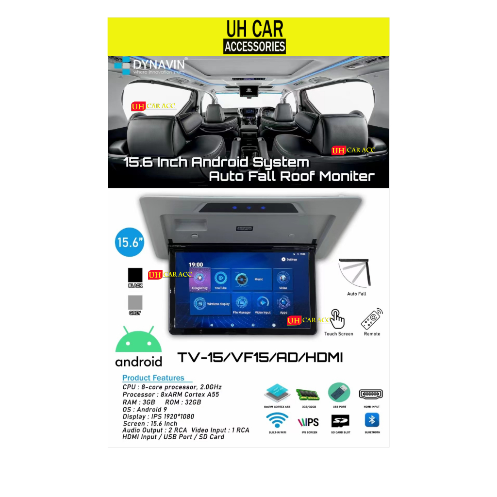 TOYOTA VELLFIRE ALPHARD AGH30 2015-2023 DYNAVIN ANDROID 15.6 INCH AUTO ...