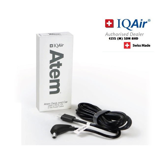 IQAir Atem Desk and Atem Car Air Purifiers USB-C Power Cable – 12 Volt ...