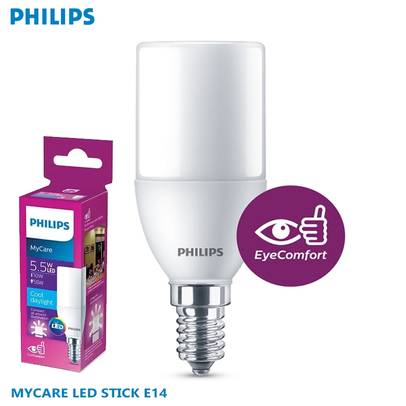 Philips LED Stick Bulb E14 (5.5W) 5pcs | Shopee Malaysia
