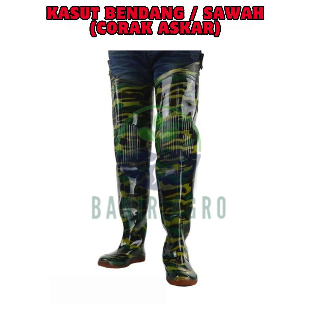 Kasut Askar Panjang Sawah Padi/Bendang/Pancing/Fishing Farming boots ...