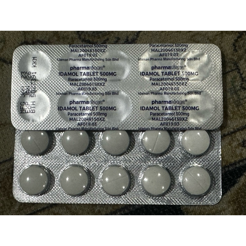 Idamol Paracetamol Tablet 500mg Ubat Demam exp jan 2028 | Shopee Malaysia