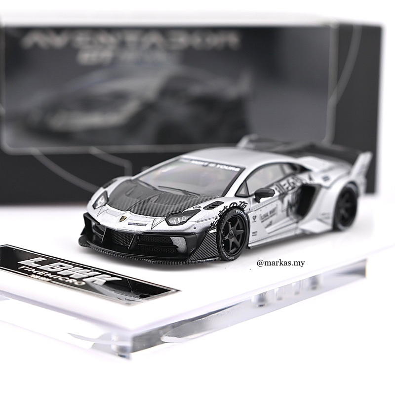 TIME MICRO 1/64 LBWK LAMBORGHINI AVENTADOR GT EVO COMBAT GREY | Shopee ...