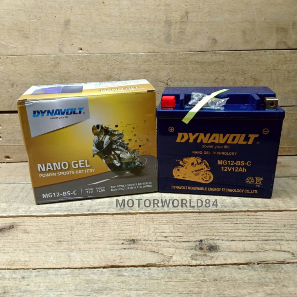 BATERI DYNAVOLT BATTERY MG12-BS-C YTX12-BS YTX12 BTX12 NANO GEL ...