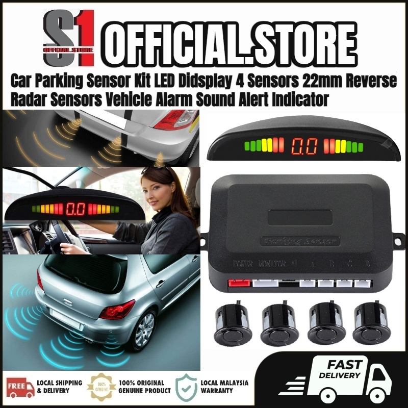 Car Parking Sensor Kit LED Didsplay 4 Sensors 22mm Reverse Radar ...