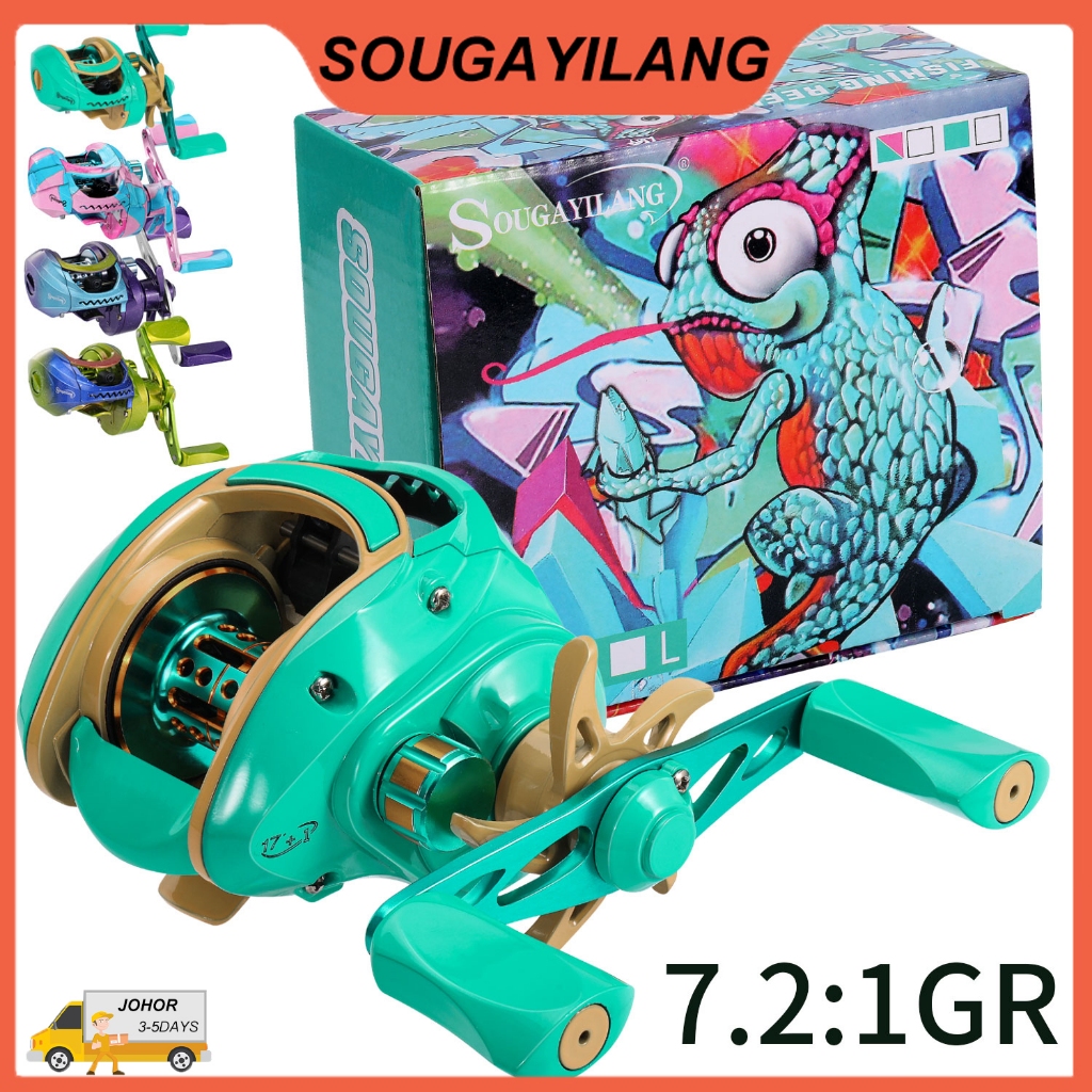 Sougayilang New product Macaron color Baitcasting Fishing Reel17+1BB 7. ...