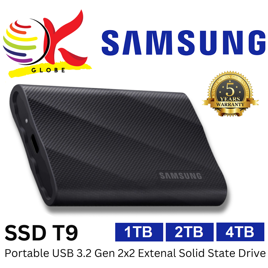 SAMSUNG EXT SSD T9 USB3.2 GEN 2X2 (20GBPS) EXTERNAL SOLID STATE DRIVE WITH DROP RESISTANT (UP TO ...