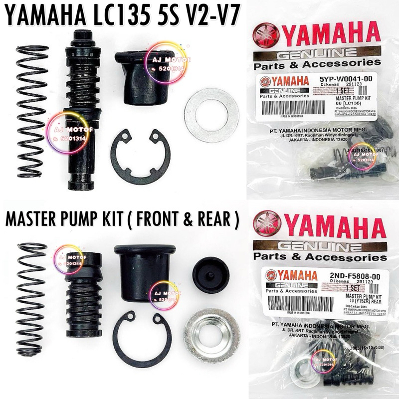 FRONT & REAR MASTER PUMP KIT FOR YAMAHA LC135 5S V2 - V7 BRAKE DEPAN ...