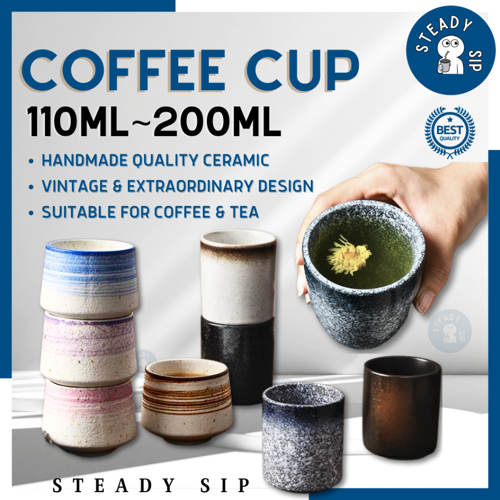 SteadySip Japanese Tea Cup Ceramic Tea Cup Pottery Japanese Filter ...