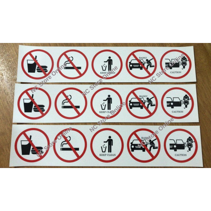 E hailing Reminder Sign Car Sticker Driver Kit [Buy 3 Free 2 VomitB ...