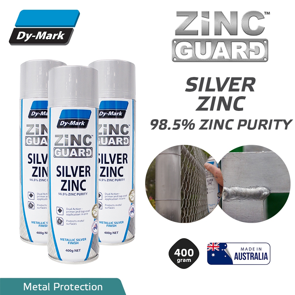 Dy Mark Zinc Guard Silver Zinc Fast Drying Epoxy Based Metallic Zinc Coating Metallic Silver