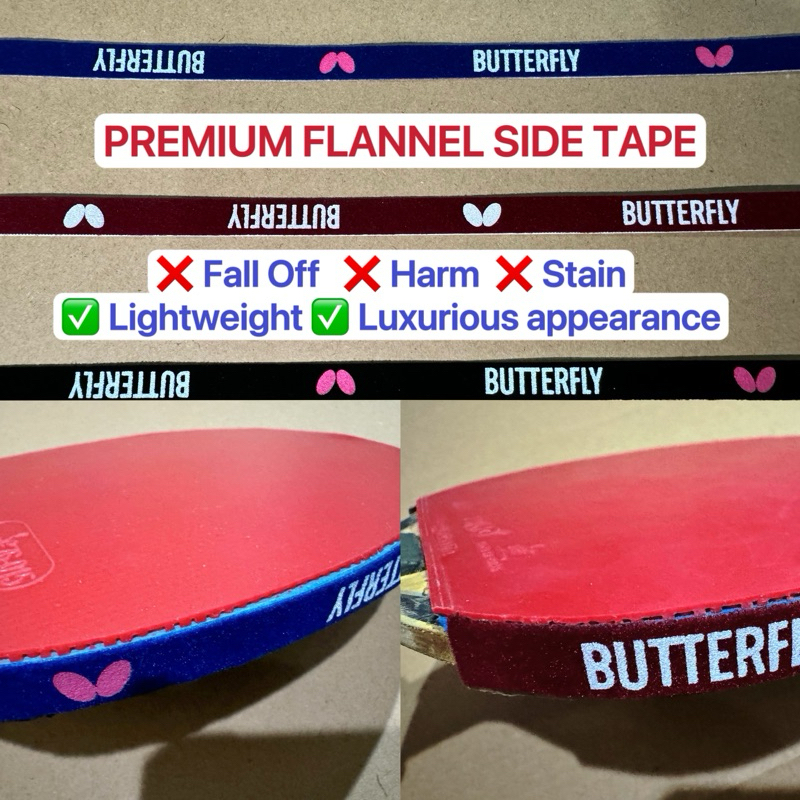 New Premium Flannel Lightweight Table Tennis Sidetape Table Tennis Ping ...