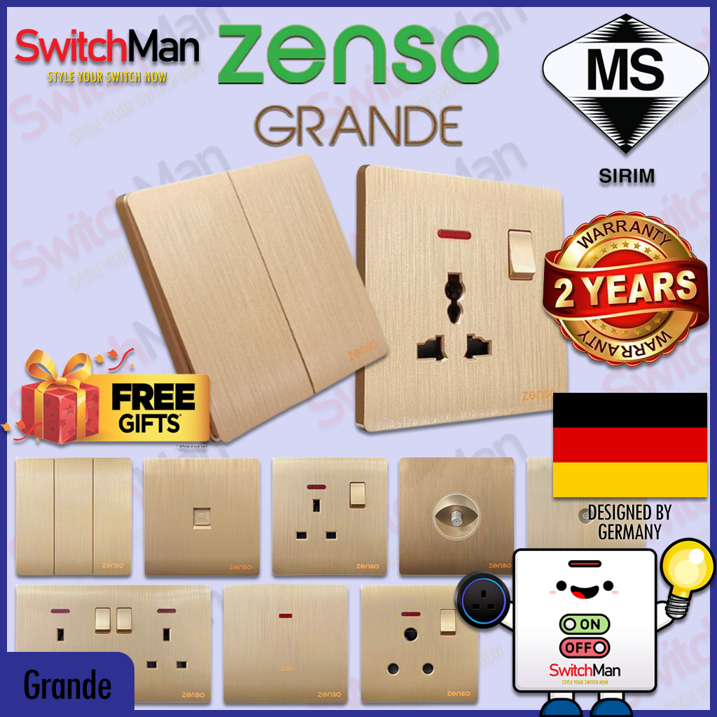 [SIRIM] ZENSO Grande Switch & Socket Suis Rumah 13/15/16/20/45A 1/2/3/4 ...