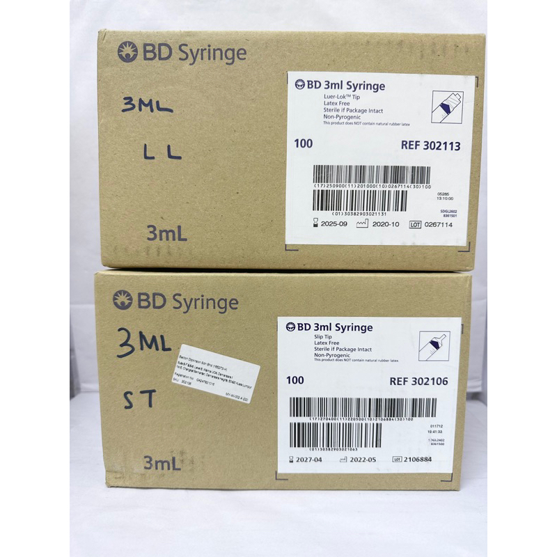 BD Syringe 3ml Luer Lok / Slip Tip 100s | Shopee Malaysia