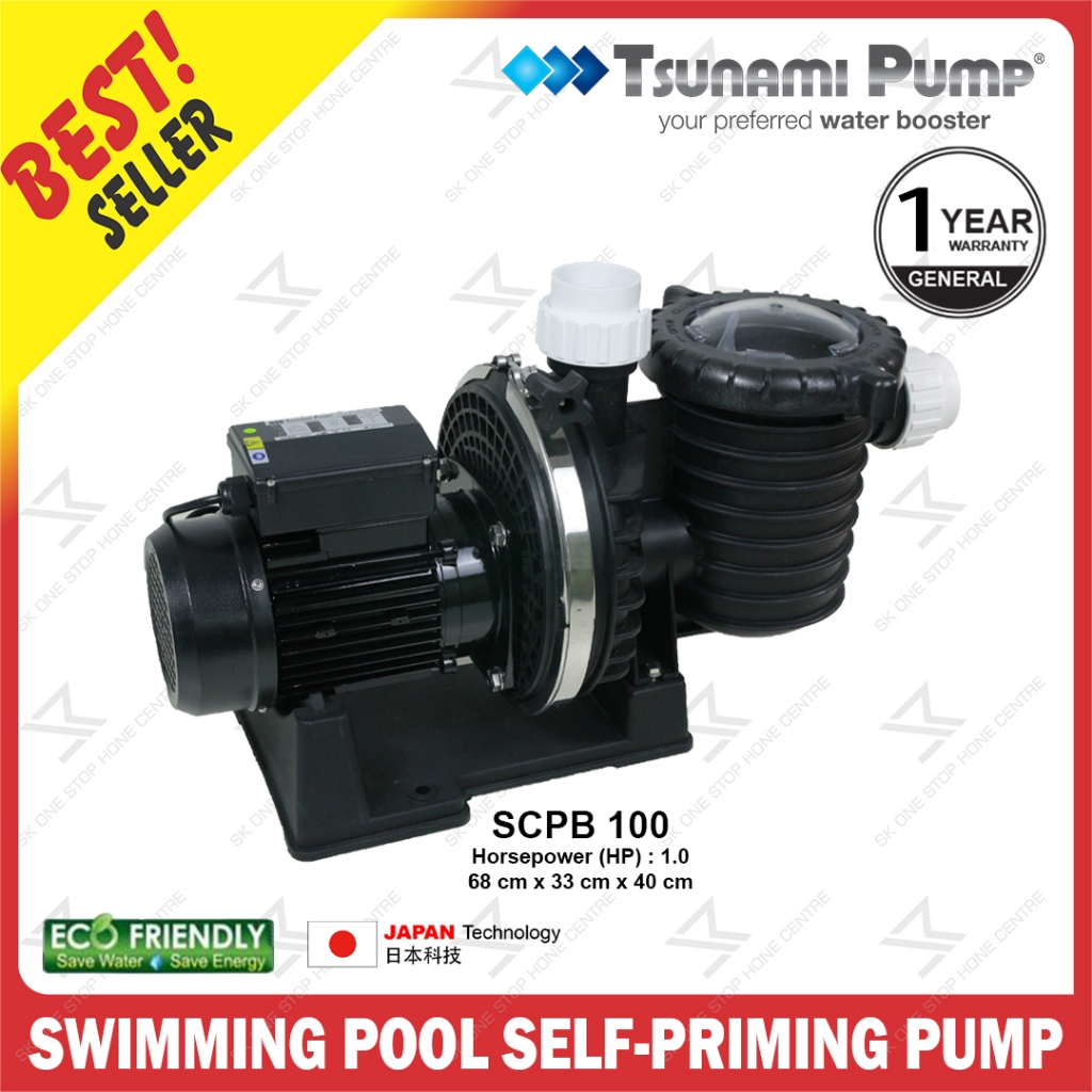 Tsunami Pump SCPB100 / SCPB200 / SCPB300 SWIMMING POOL PUMP (1 Years ...