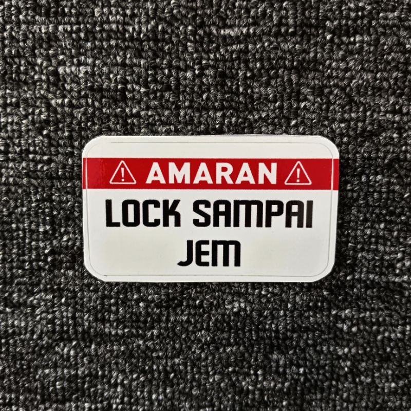STICKER FANCY AMARAN LOCK SAMPAI JEM // STICKER PELEKAT MOTOR AMARAN ...