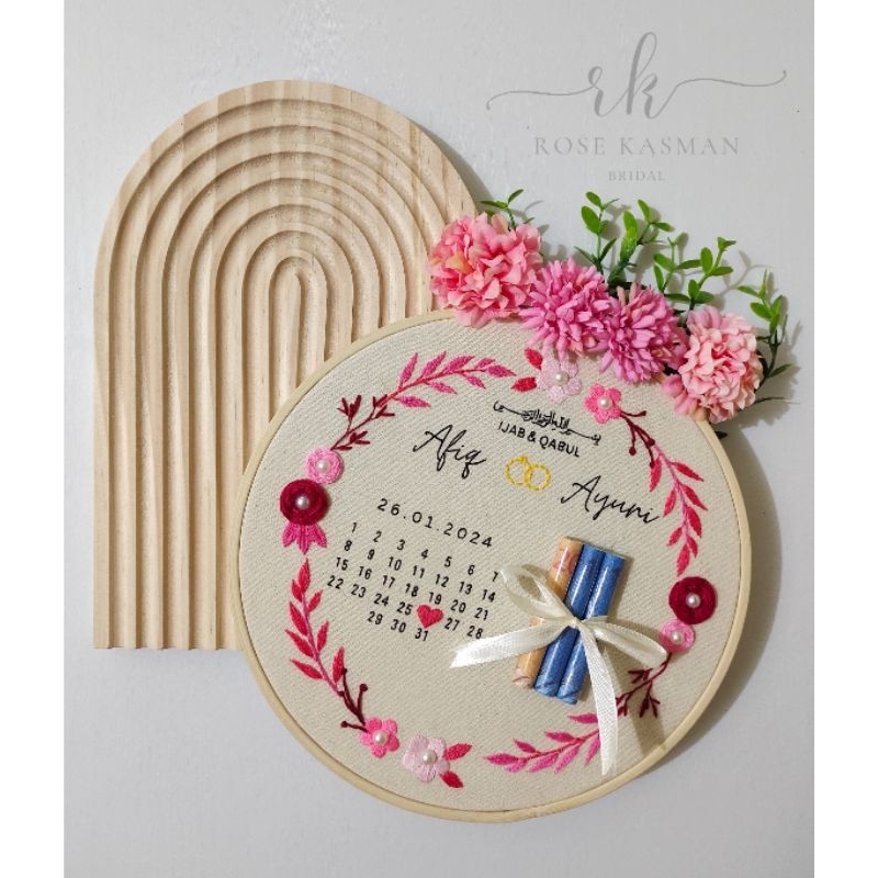 Embroidery Mas Kahwin Hantaran Hadiah Tunang Nikah | Shopee Malaysia