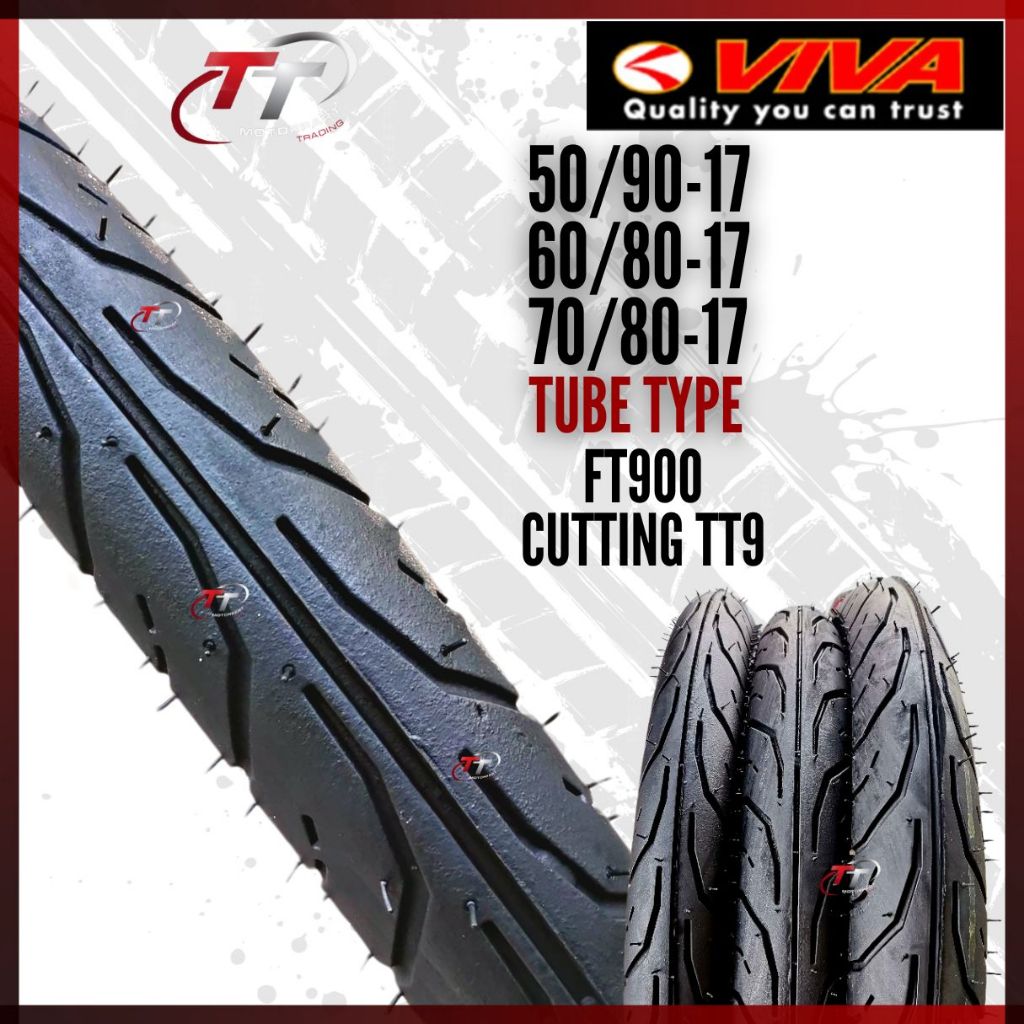 BUATAN MALAYSIA Viva Tayar Tyre FT900 50/90-17 60/80-17 70/80-17 TT9 ...