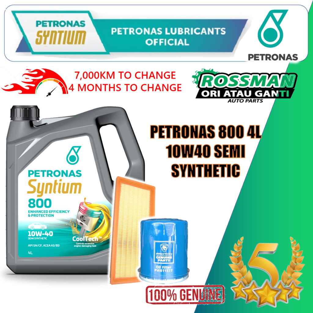 Rossman Genuine Petronas Syntium 800 10W40 Air Oil Filter Penapis Udara ...