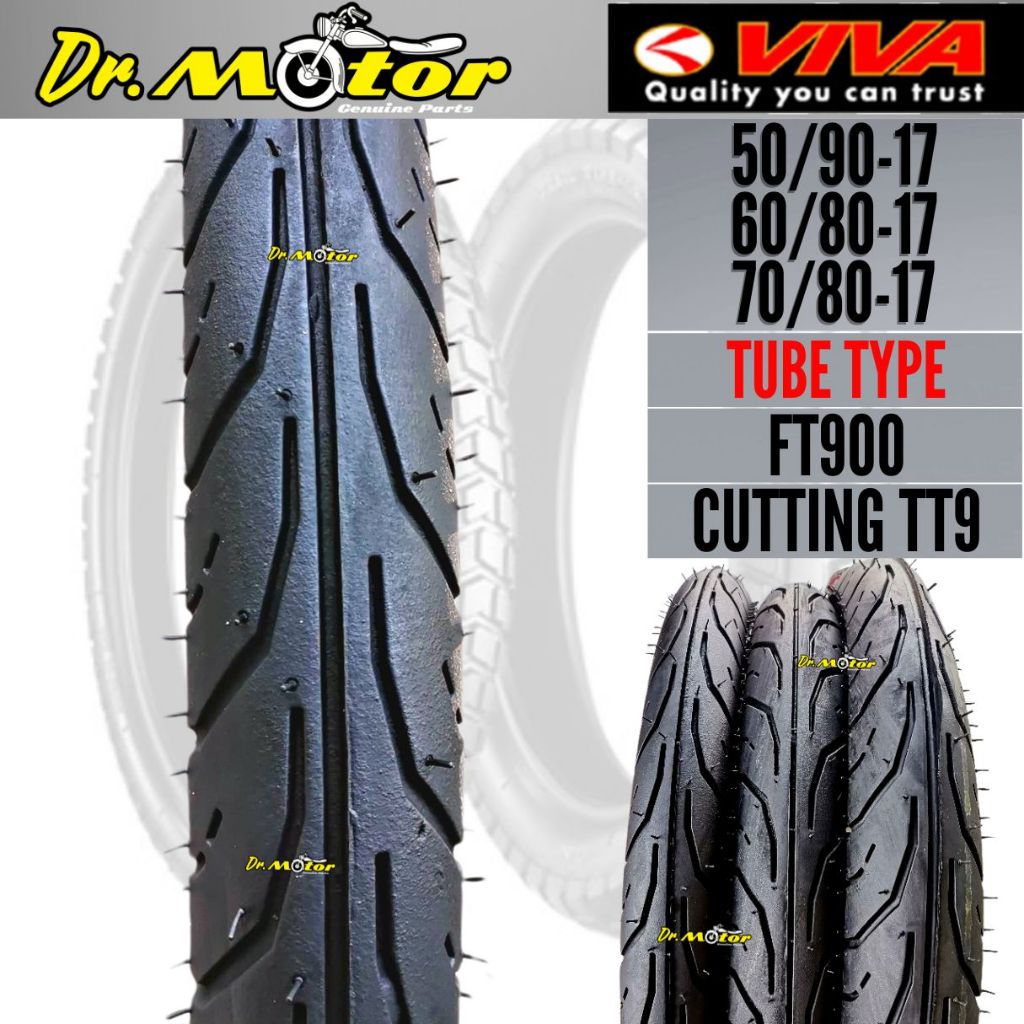 VIVA TYRE 17 Tube Type FT900 50/90-17 60/80-17 70/80-17 80/80-17 ...