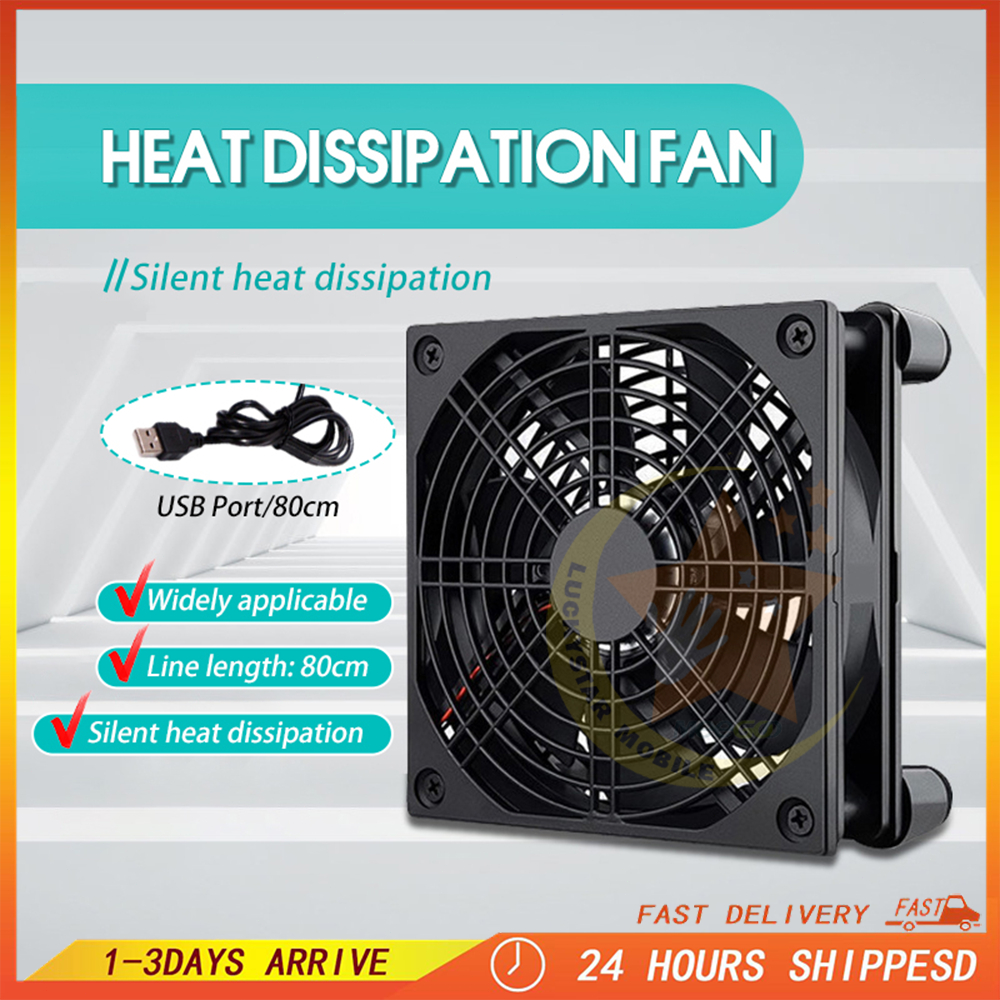【LOCAL STOCK】1800RPM Powerful Router Set-top Box Cooling Fan Modem TV ...