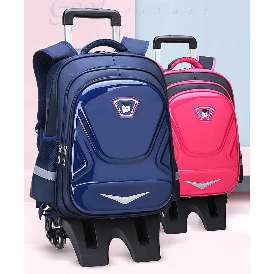 High Quality Waterproof School Bag / 6 Wheels Trolley Kids School Bag ...
