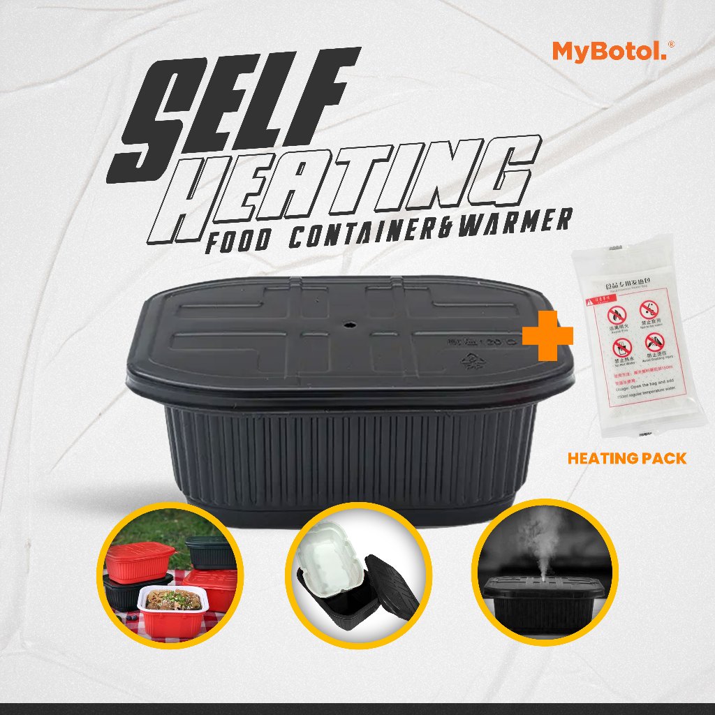 [mybotol] SELF HEATING MEAL BOX 800ML TRAVEL HOTPOT CAMPING CONTAINER ...