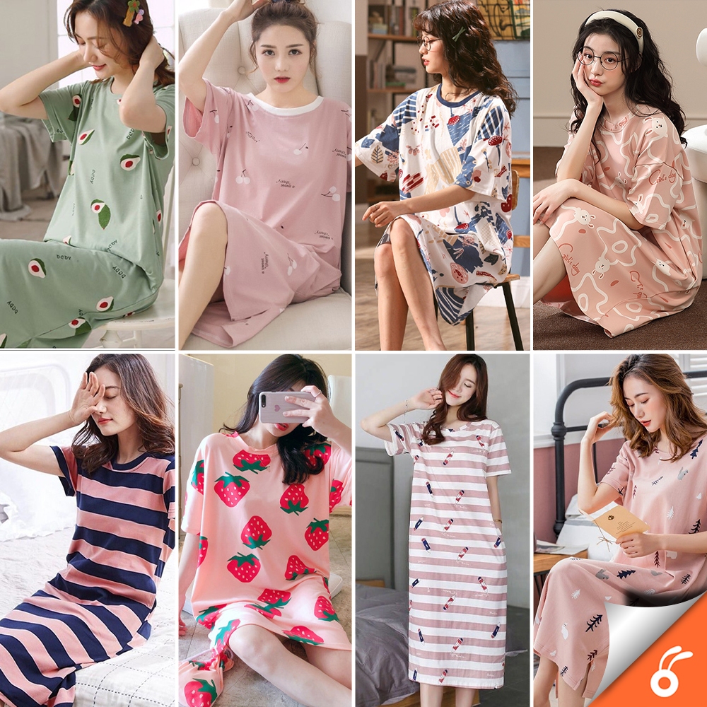 0207 YURI Pakaian tidur wanita Gaun tidur Baju tidur Pakaian malam best ...