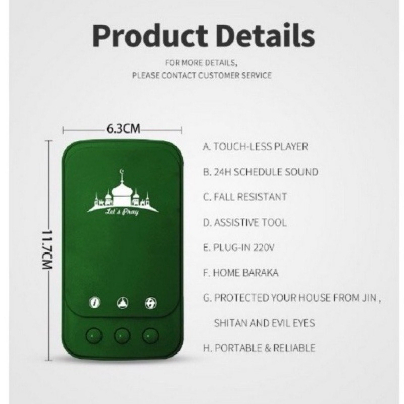 Zikir Dan Surah (RUQYAH) Plug in Auto Play Islamic Adapter 24 Hour ...