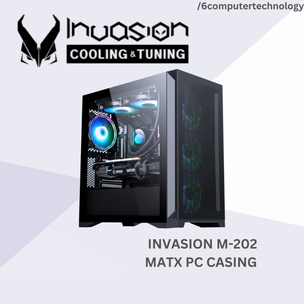 INVASION M-202 MICRO ATX PREMIUM GAMING CASE - PC CASE | Shopee Malaysia